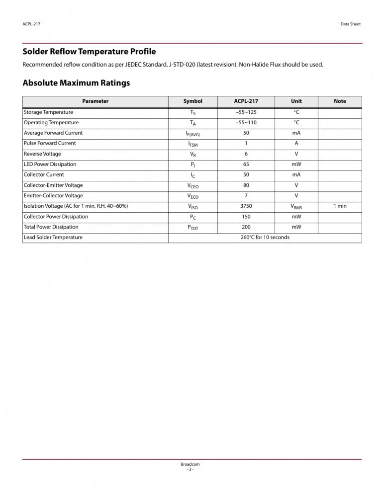 ACPL-217 datasheet page 3