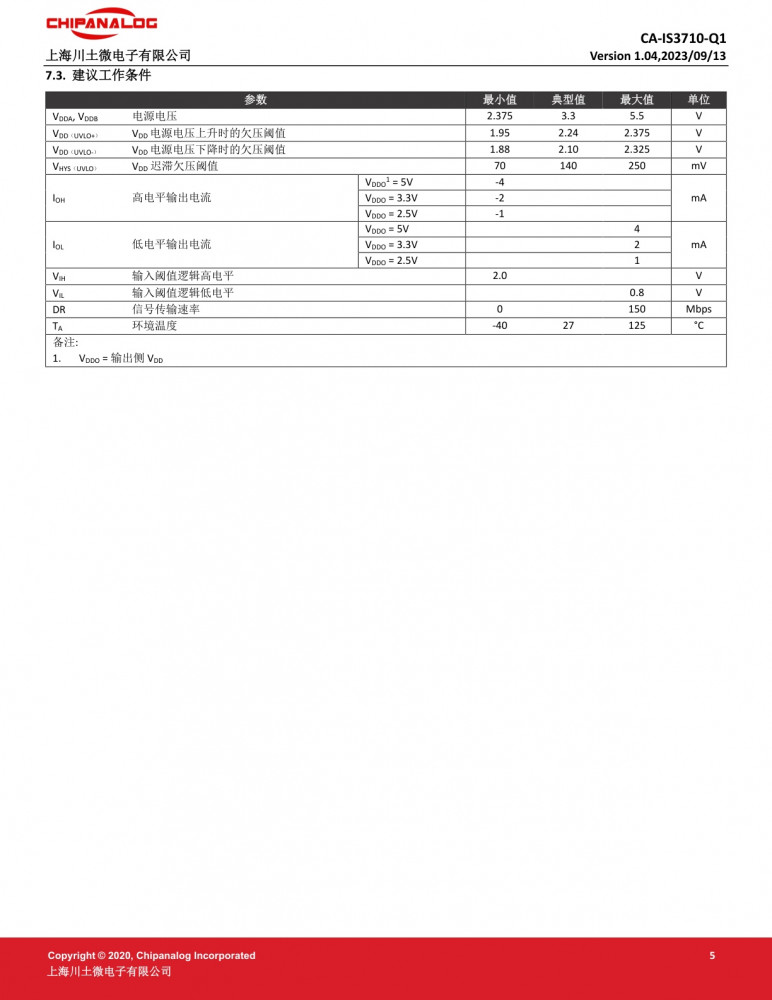 CA-IS3710LS-Q1 datasheet page 5