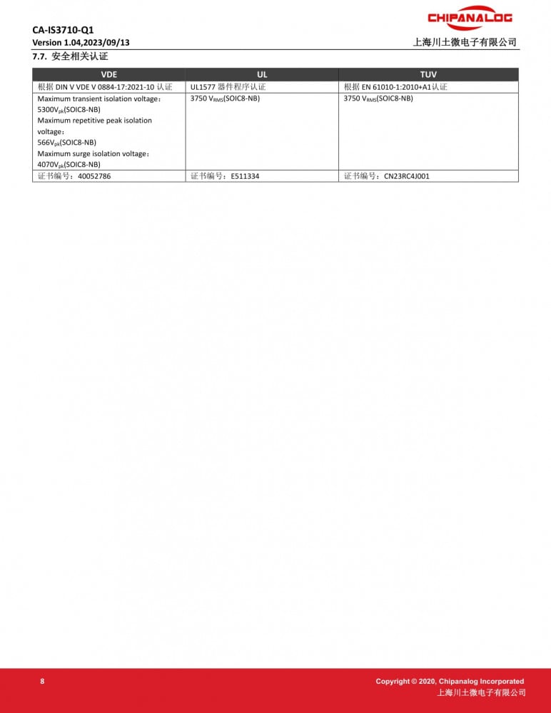 CA-IS3710LS-Q1 datasheet page 8