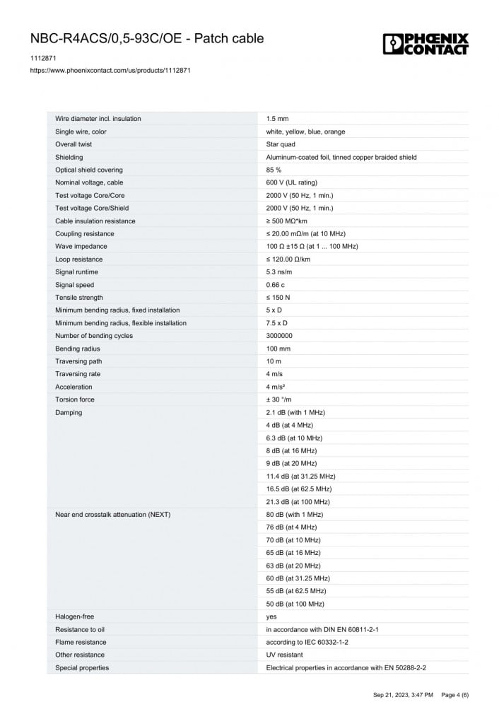 Phoenix Contact 1112871 technical document page 4