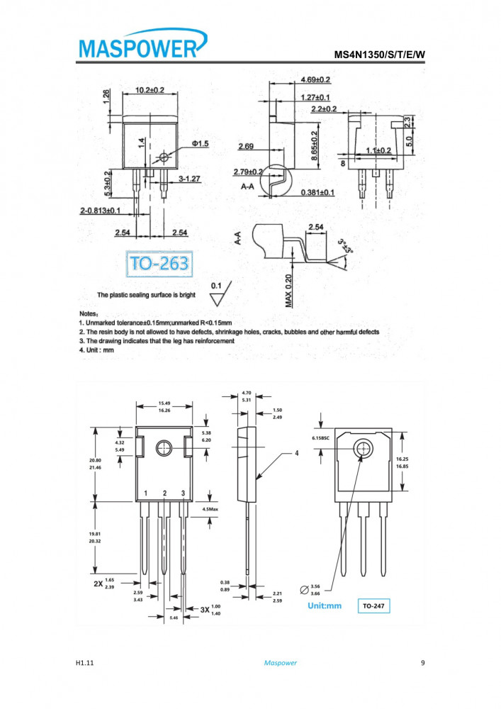 MS4N1350W datasheet page 9