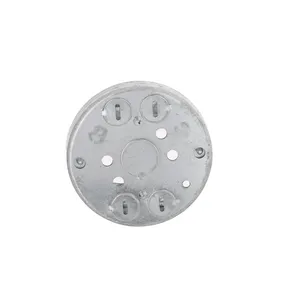 3-1/2 in. Round Ceiling Pan, Drawn, 1/2 in. Deep, One 1/2 in. KO and NMSC Clamps for sale