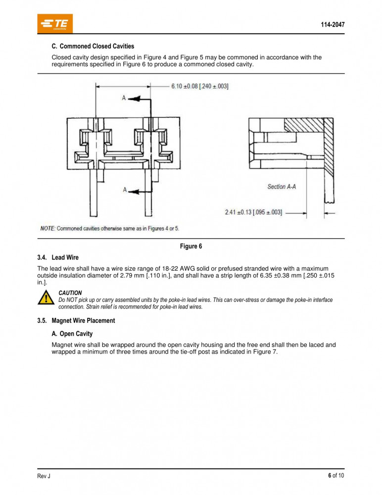 TE Connectivity MAG-MATE Mini Series document page 6