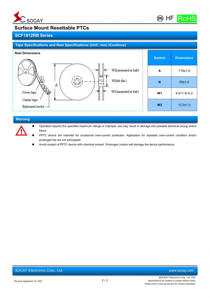 SCF1812RB datasheet page 7