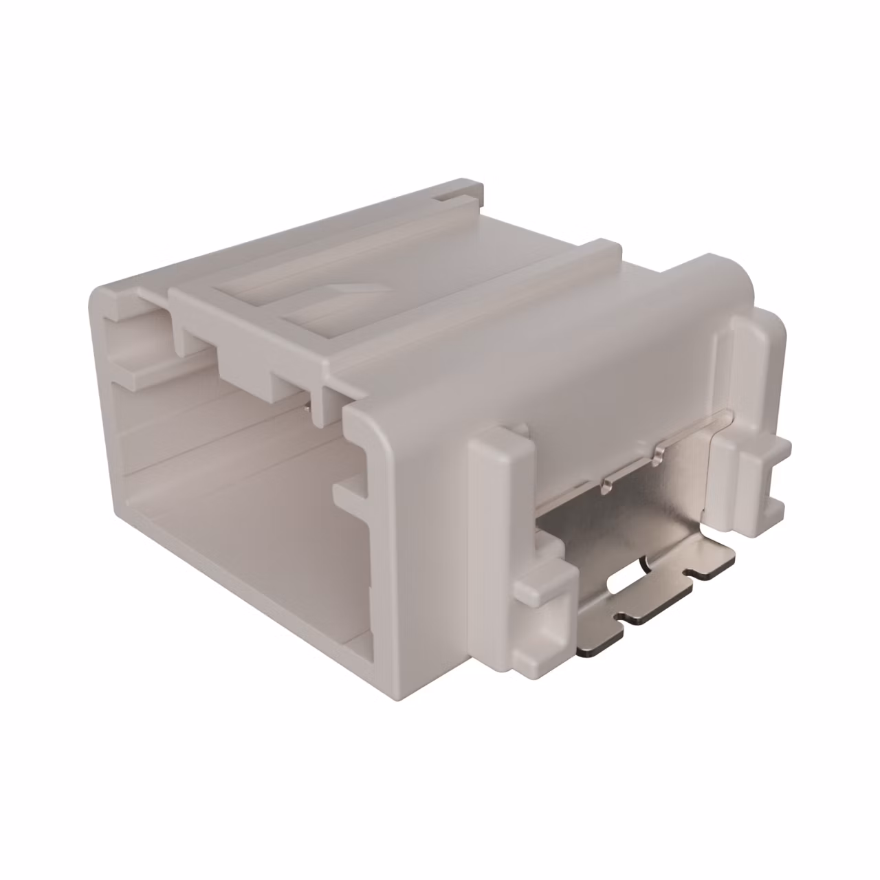 Mini50 Unsealed Header, UL 94 HB, Right-Angle, SMT, Single Row, 4 Circuits, Tin (Sn) Plating, Polarization Option B, Gray, Tube for sale