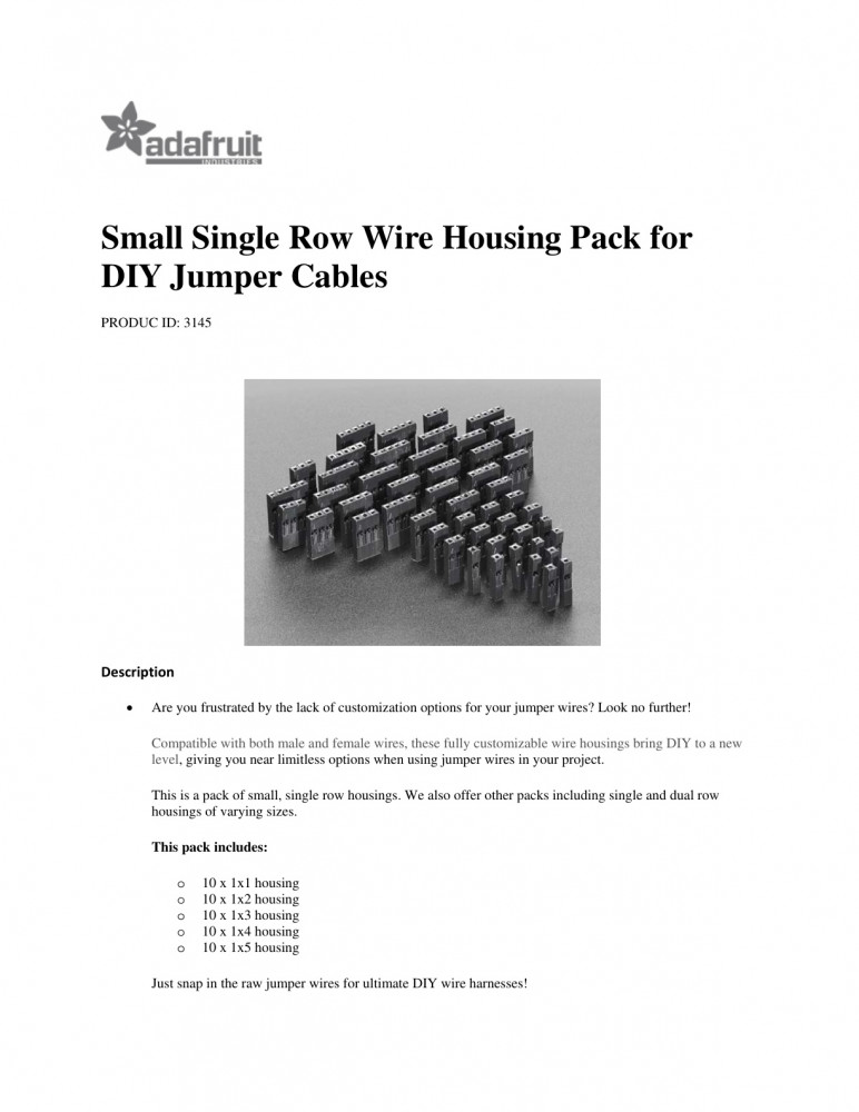 Adafruit 3145 technical document page 1