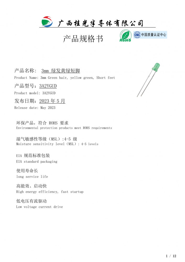 3A2YGUD datasheet page 1