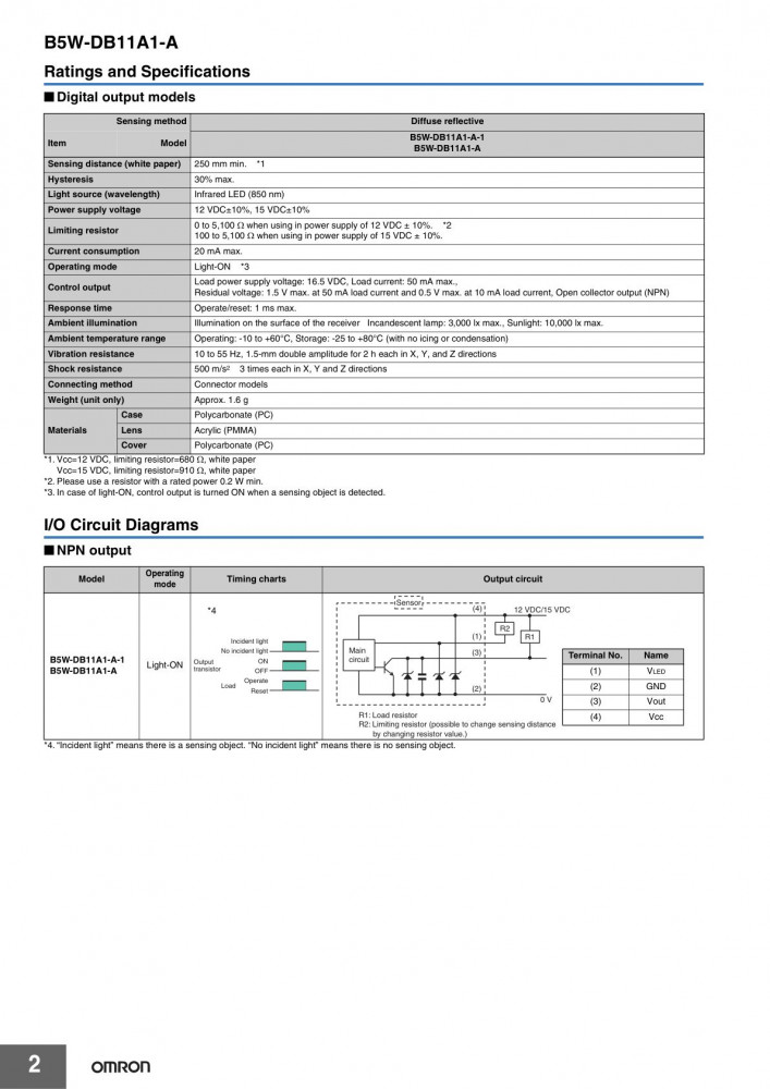 B5W-DB11A1-A-1 technical document page 2