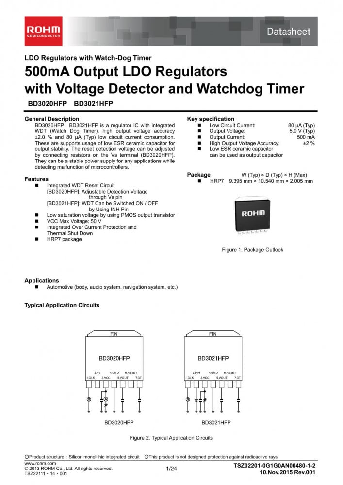 BD3021HFP-MTR datasheet page 1