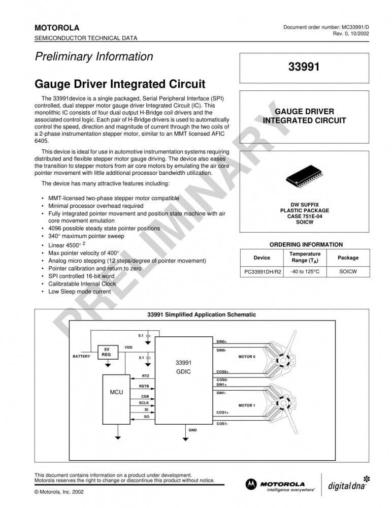 MC33991DWR2 datasheet page 1