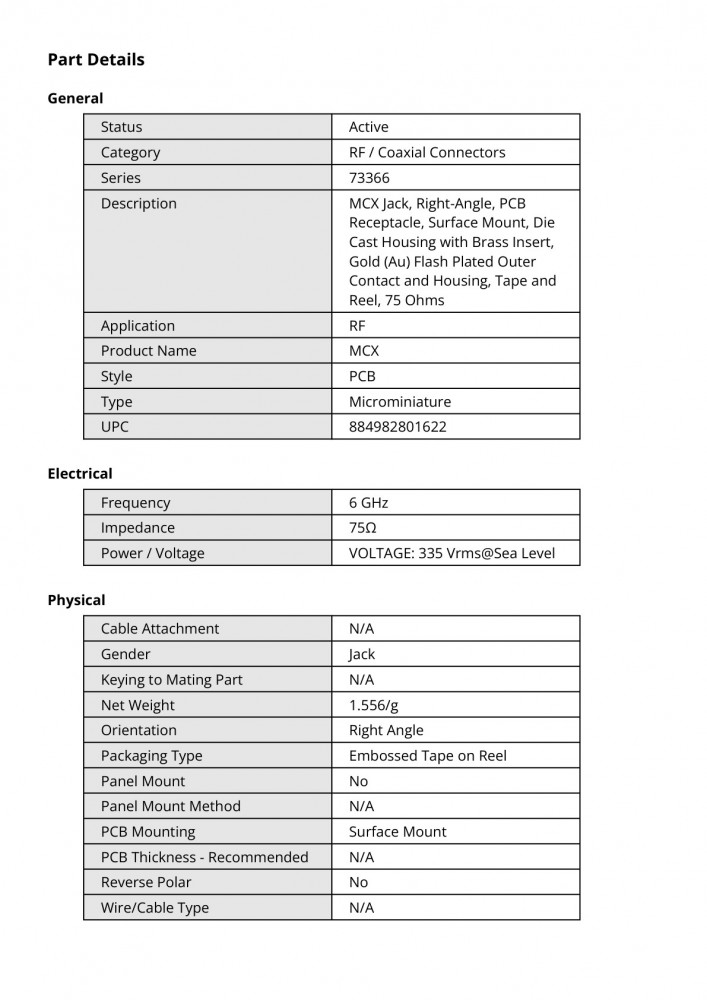 Product document image 2 for MOLEX 734154334