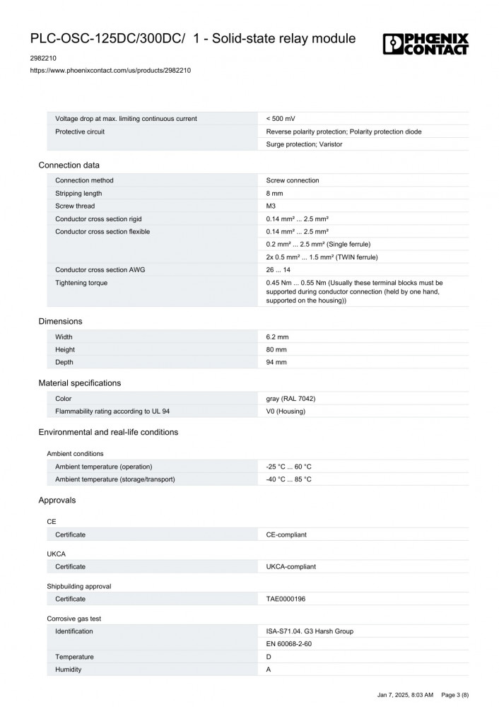 Phoenix Contact 2982210 technical document page 3