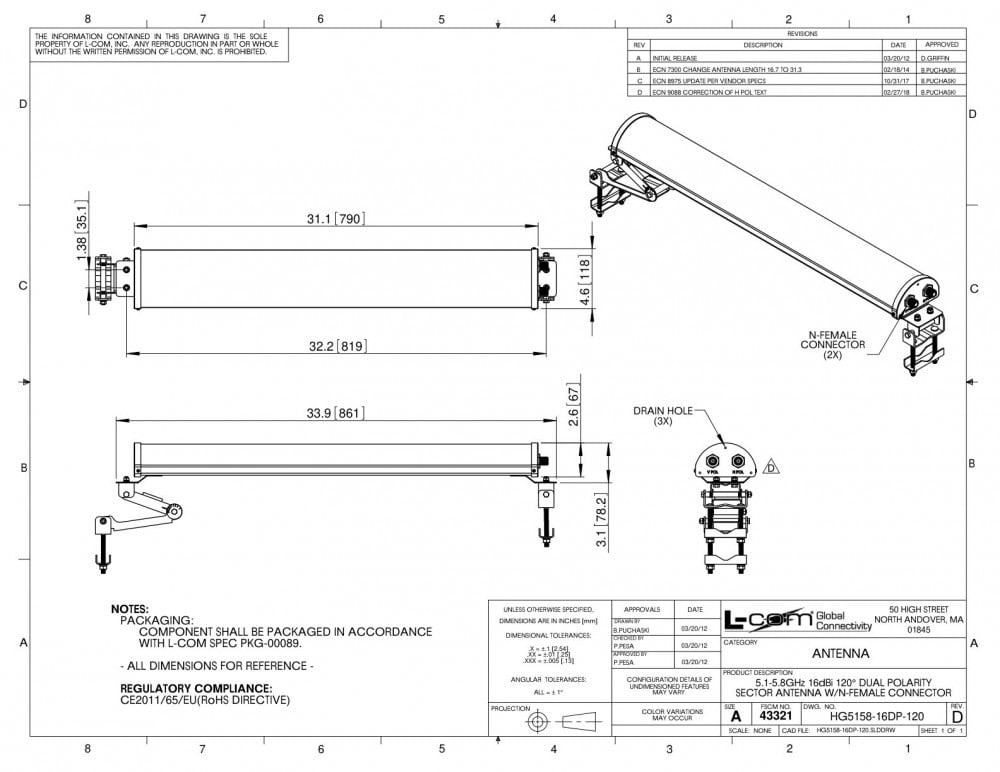 L-com HG5158-16DP-120 product document preview