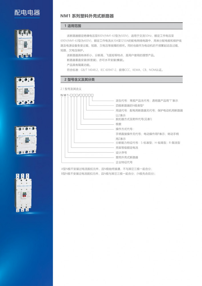 CHINT NM1 technical document page 3
