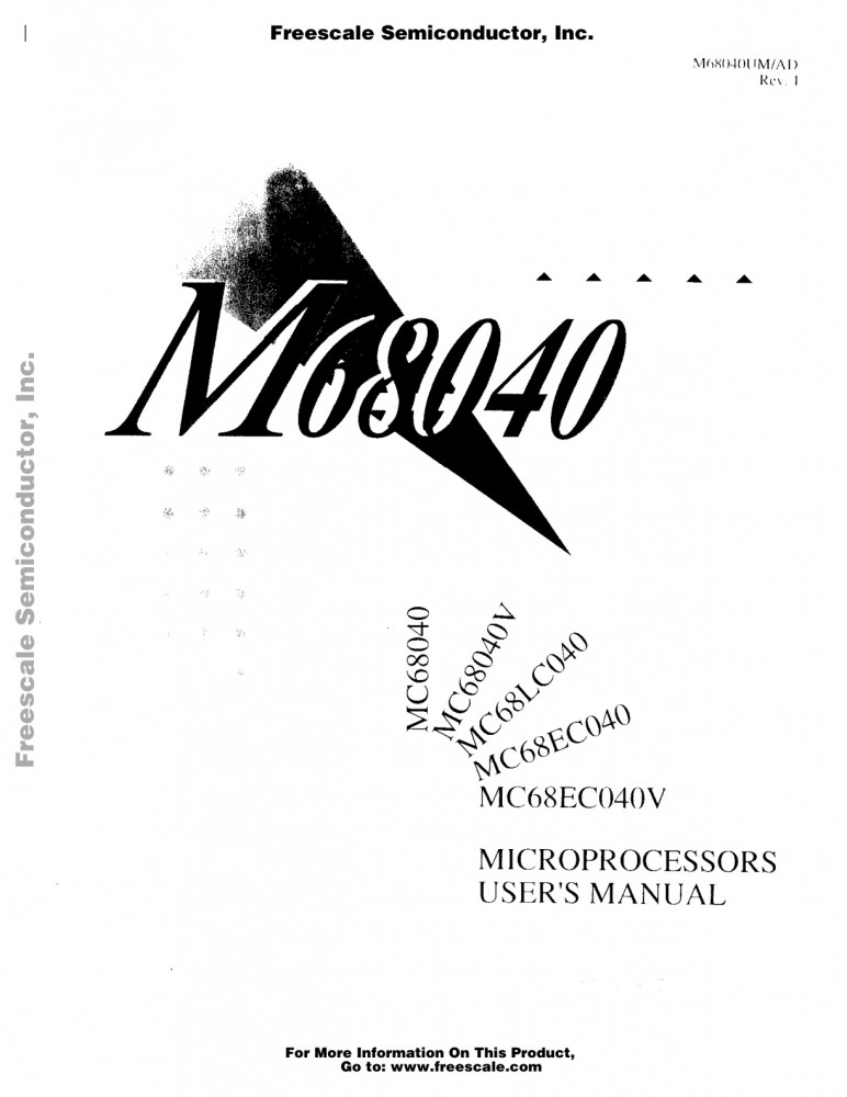 M68040 User's Manual page 1