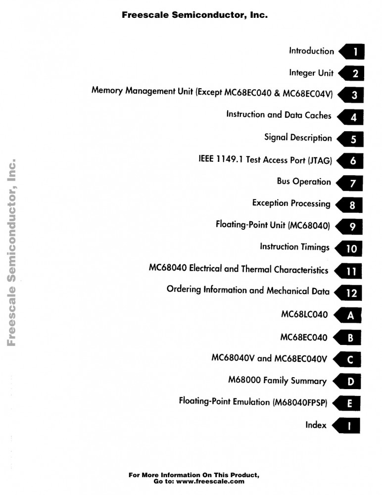 M68040 User's Manual page 2
