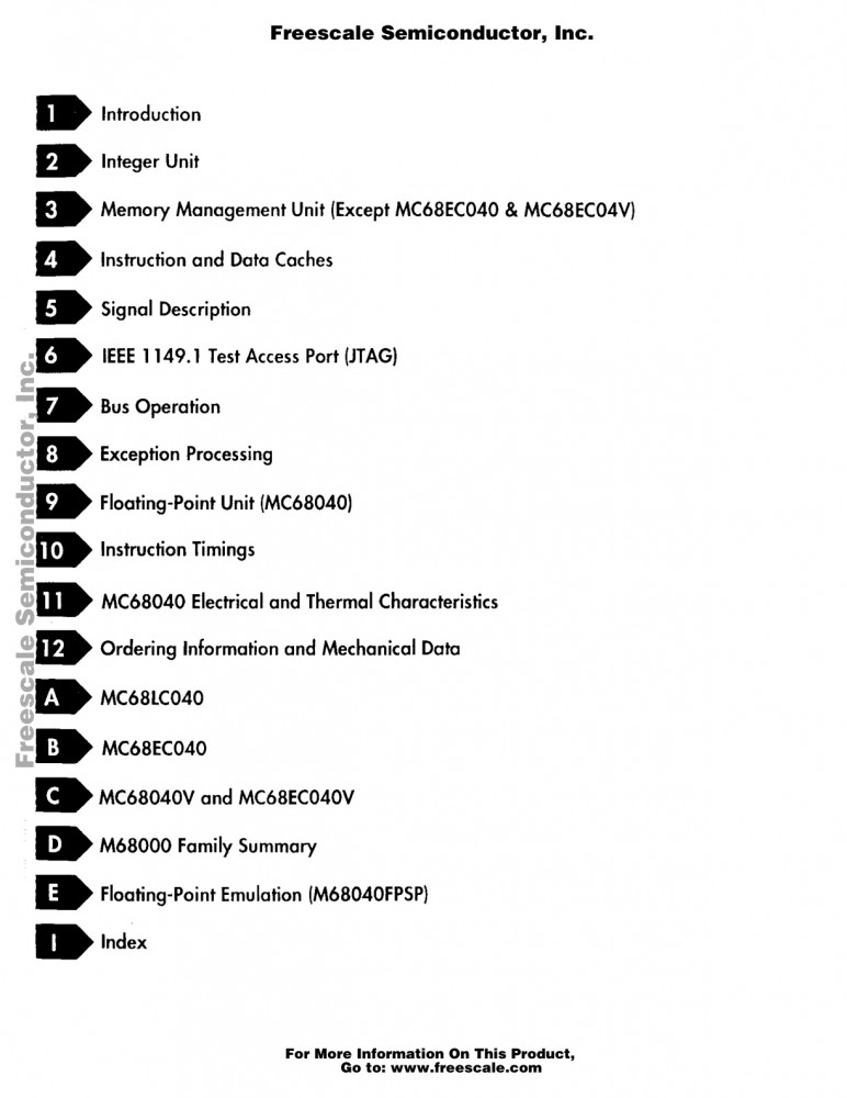 M68040 User's Manual page 3