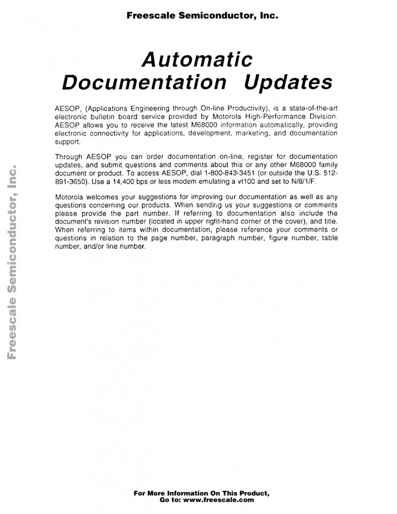 M68040 User's Manual page 5