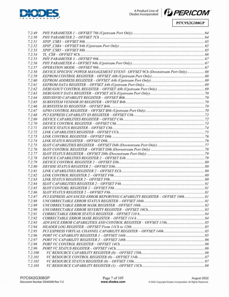 PI7C9X2G308GP datasheet page 7