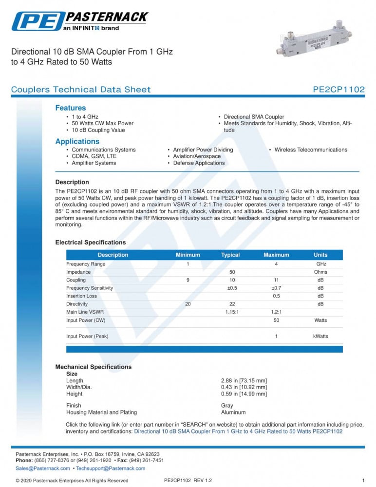 PE2CP1102 technical document page 1