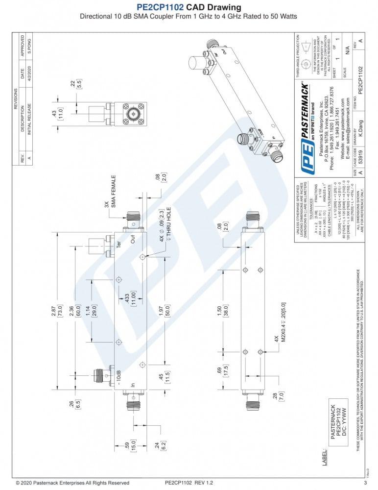 PE2CP1102 technical document page 3