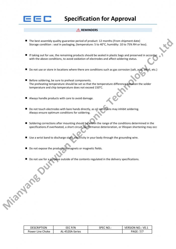 AL-4520A-701T0 specification page 8