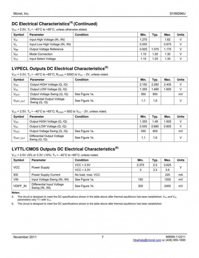 SY89296UTG datasheet page 7