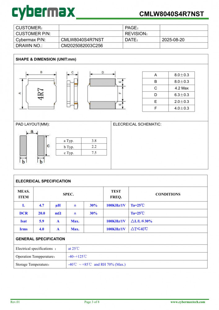 CMLW8040S4R7NST datasheet page 3