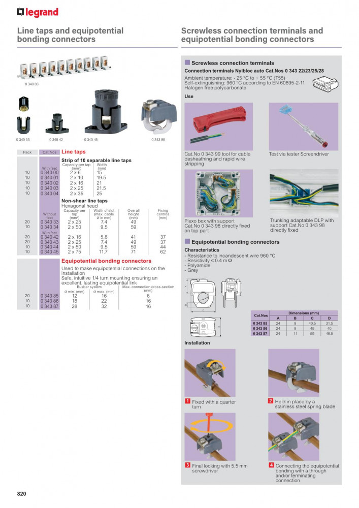 Legrand technical documentation visual for product reference