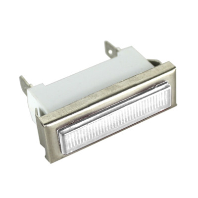 Incandescent Panel Mount Indicator White 1.28″x.40″ Rectangular 28V Tab Terminals for sale