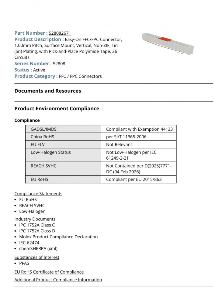 MOLEX 528082671 technical document image 1