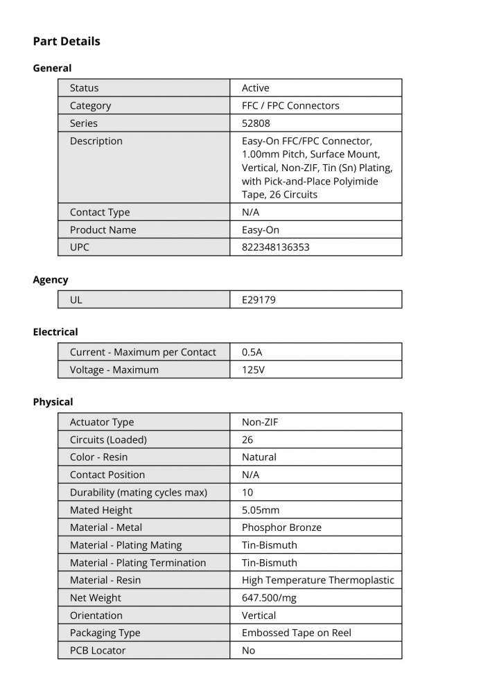 MOLEX 528082671 technical document image 2
