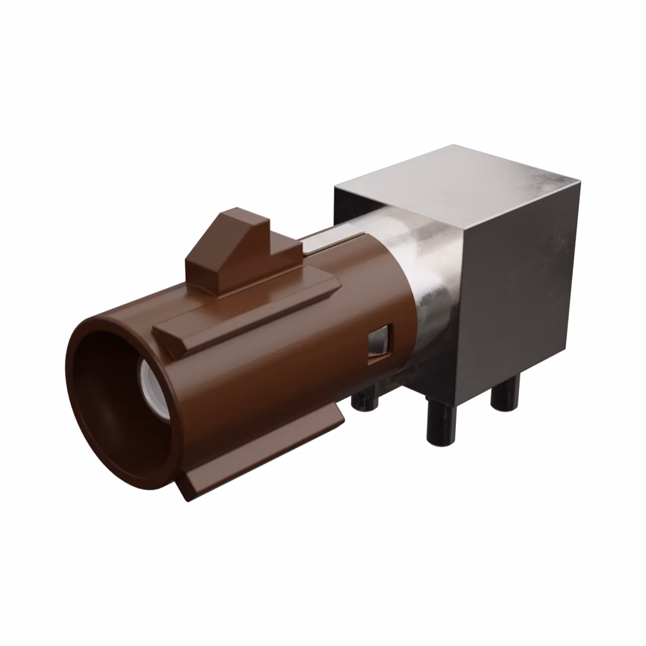 FAKRA Jack, Right-Angle, PCB Receptacle, Through Hole, Die Cast and Brass Body, Tin (Sn) Plated, Anti-tip Feature, Keying Code F/Brown, 50 Ohms for sale