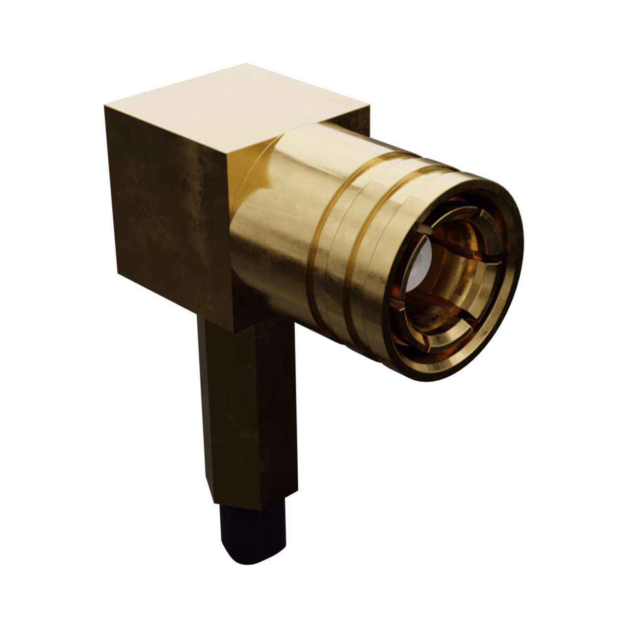 SMB Plug, Right-Angle, Crimp, RG-179 Cable, Brass Body, Gold (Au) Plated, One Piece Per Bag, 75 Ohms for sale