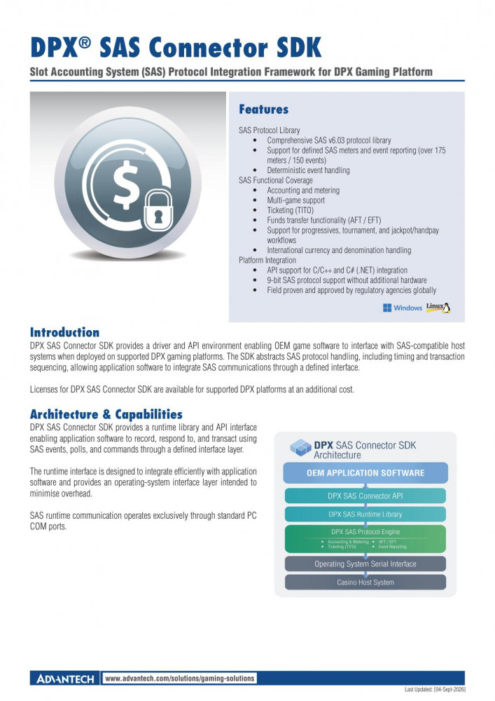 DPX SAS Connector SDK documentation page 1
