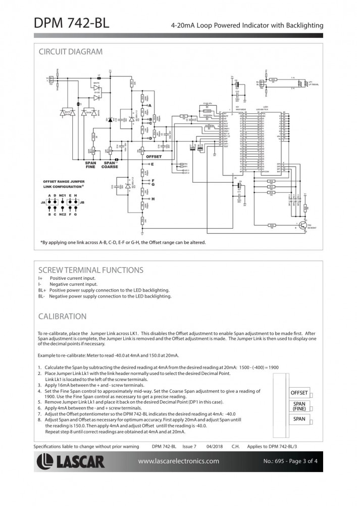 DPM 742-BL technical document page 3