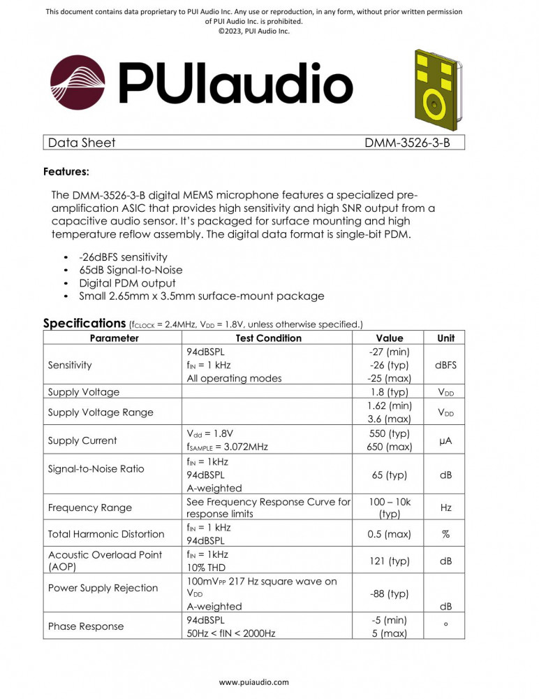 DMM-3526-3-B datasheet page 1