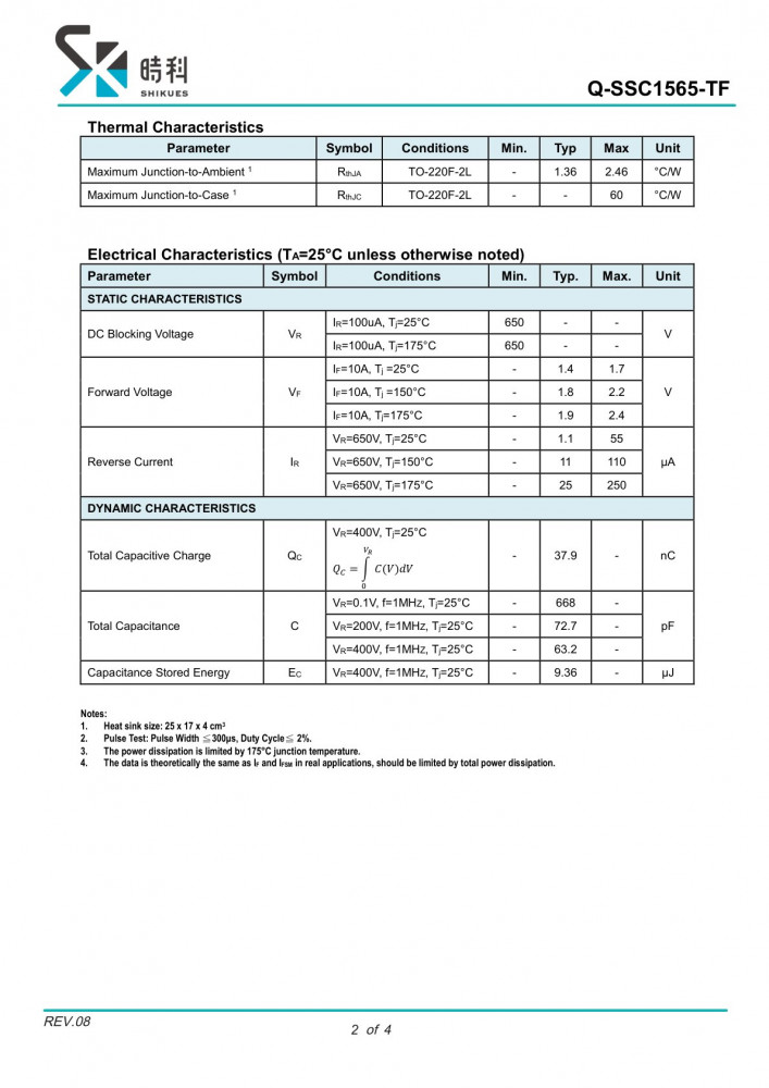 Q-SSC1565-TF datasheet page 2