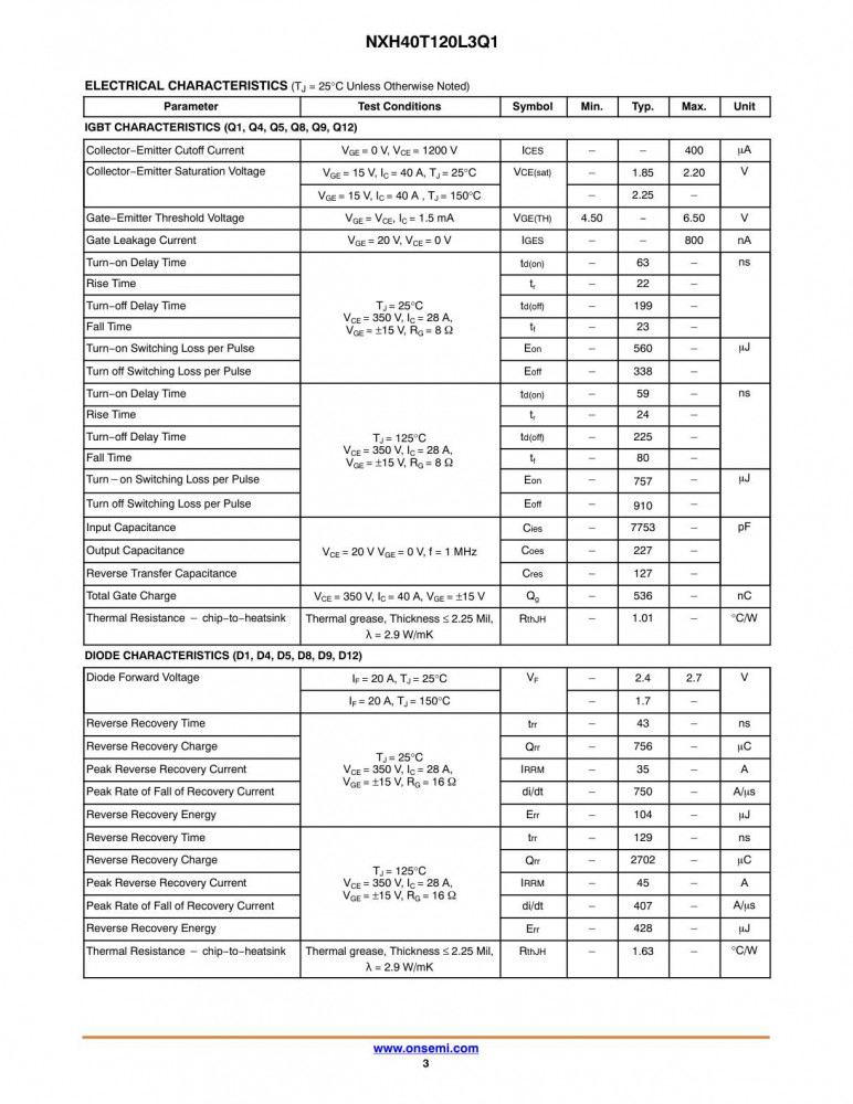 NXH40T120L3Q1 datasheet page 3