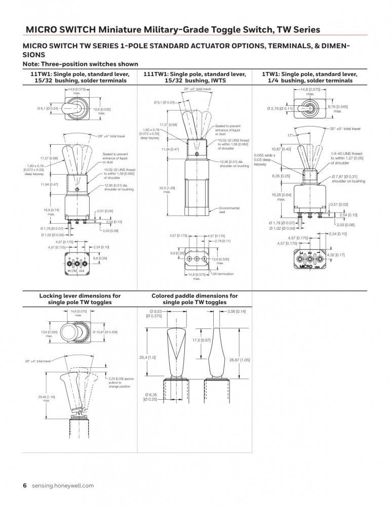 Honeywell TW Series datasheet page 6