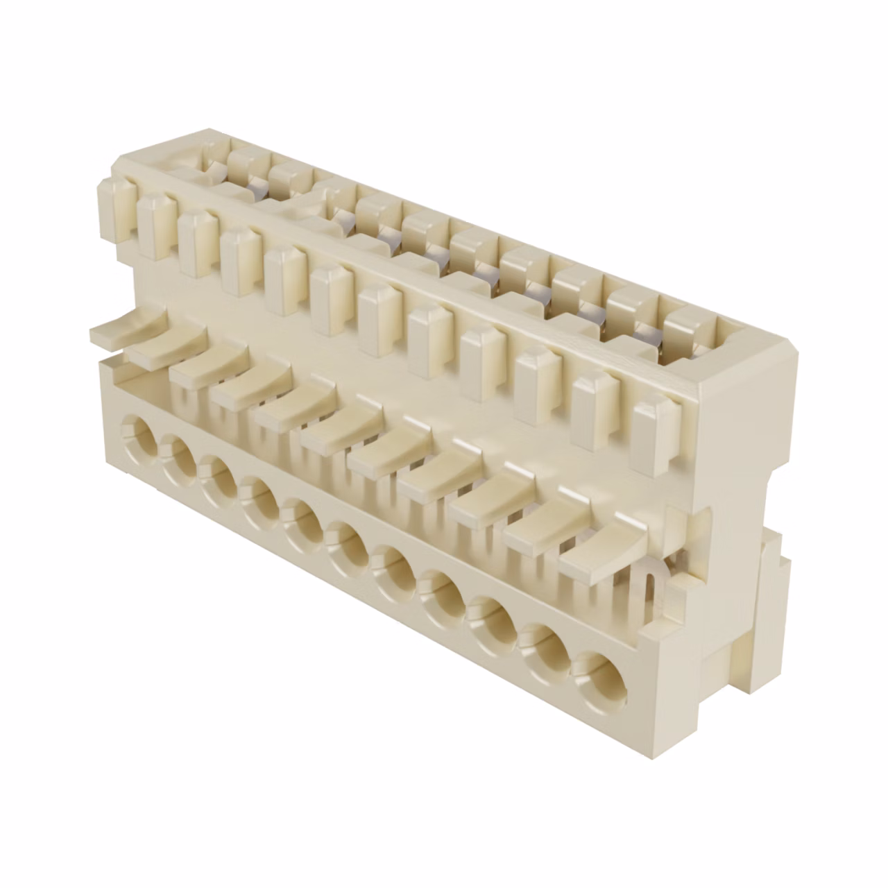 Appli-Mate RAST 2.5 Connector, 2.50mm Pitch, Female, 11 Circuits, Polarizing Rib Between 3/4, Closed Endwalls, Tin Plating for sale