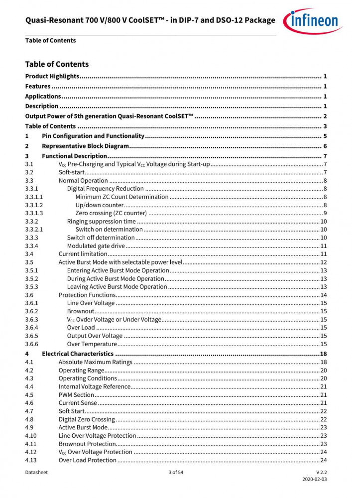 ICE5QR2270AZ datasheet page 3