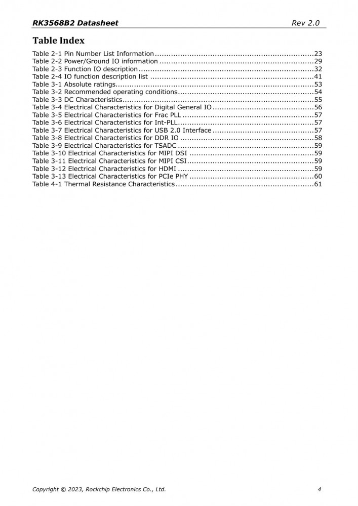 RK3568B2 datasheet page 4
