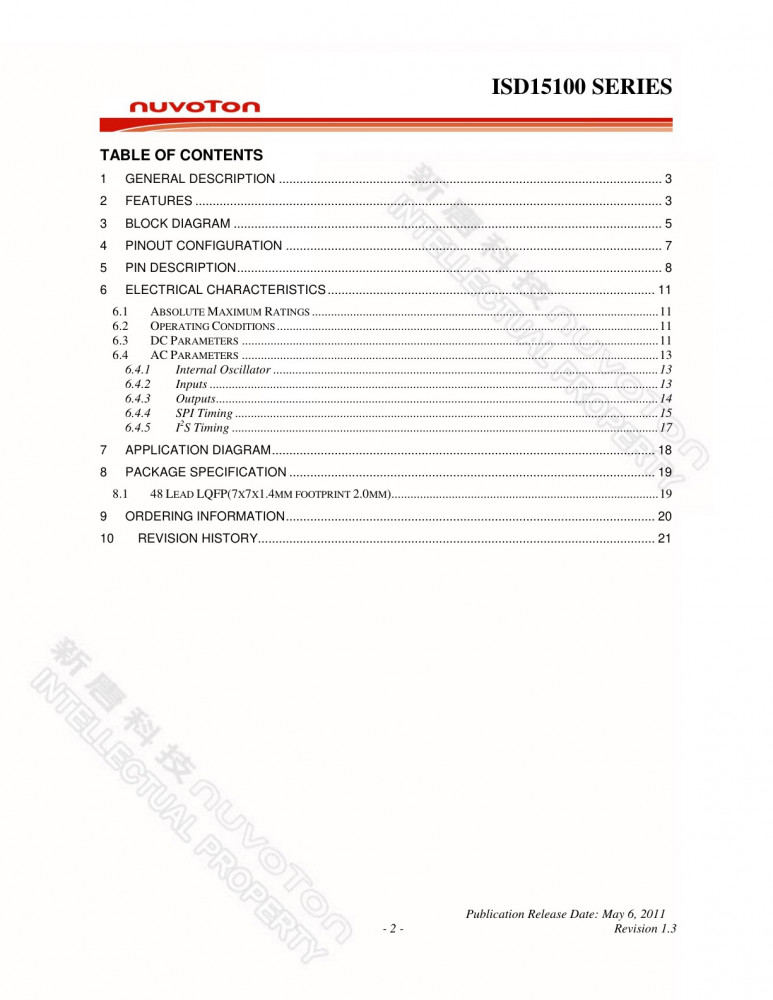 ISD15100 datasheet page 2