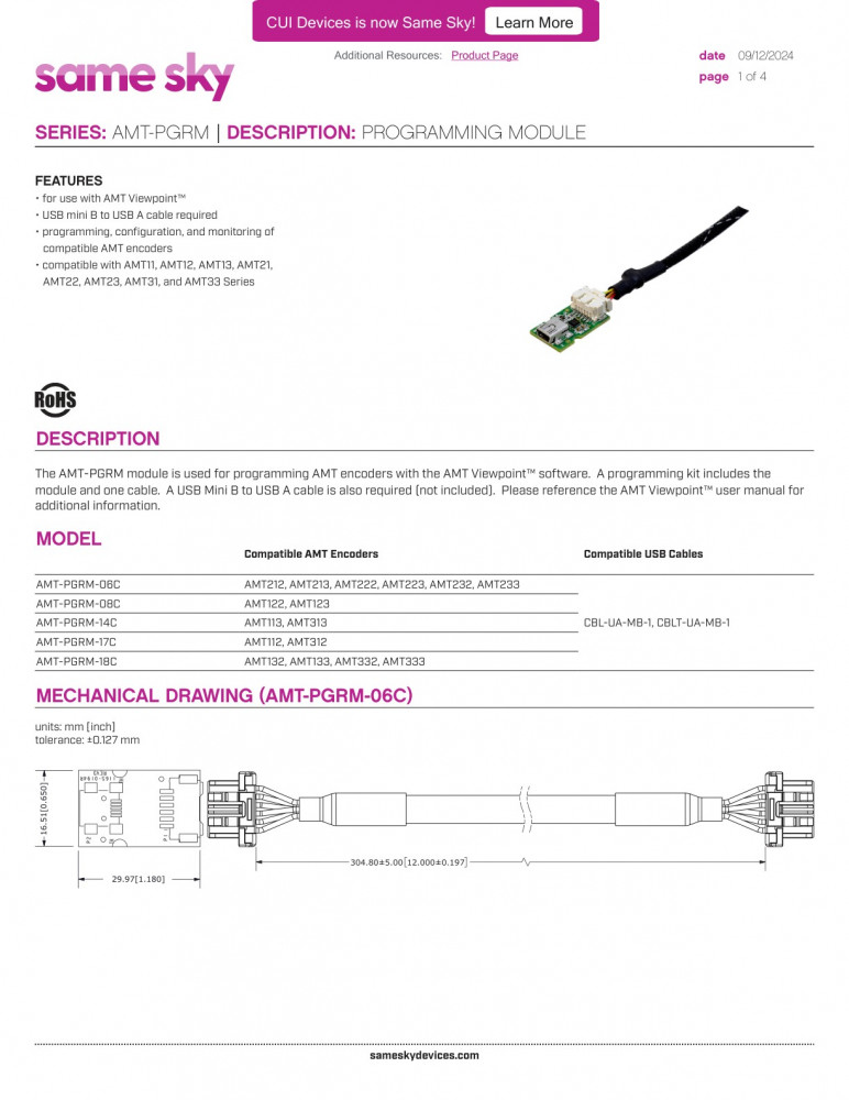 AMT-PGRM-06C datasheet page 1