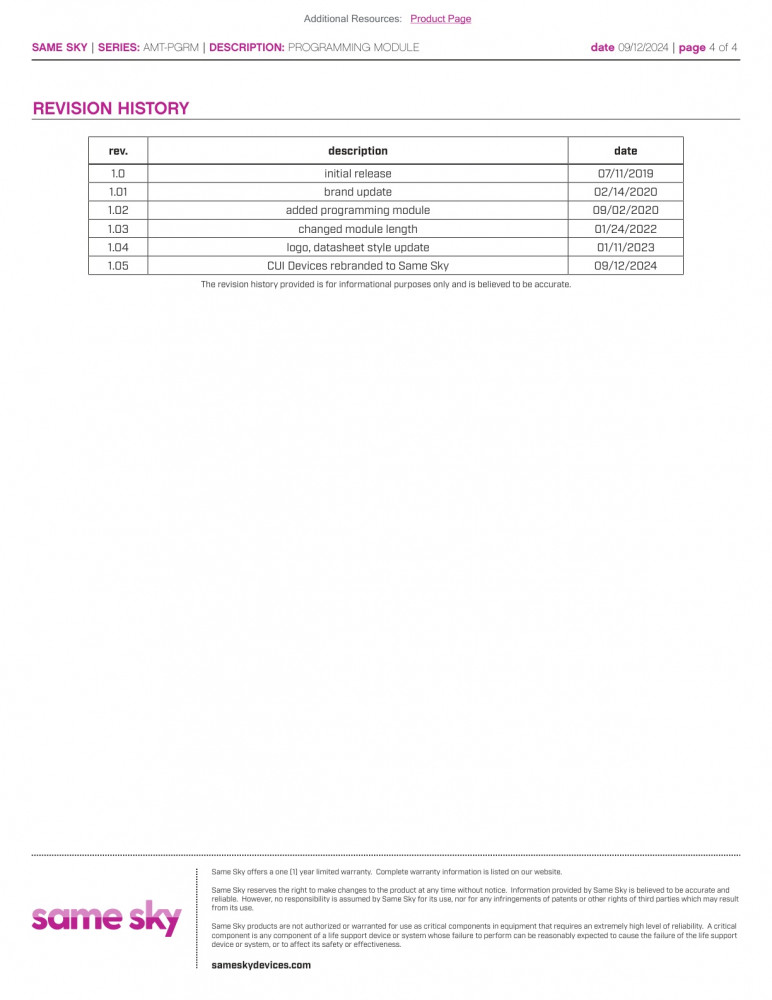 AMT-PGRM-06C datasheet page 4