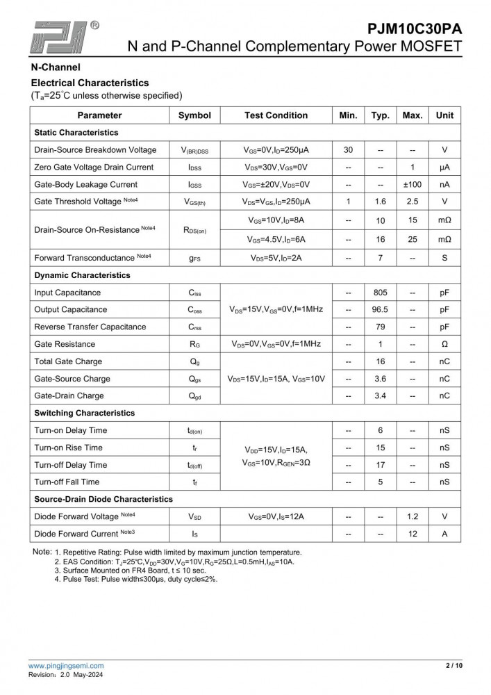 PJM10C30PA document page 2
