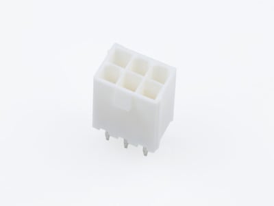 Mini-Fit Jr. Vertical Header, 4.20mm Pitch, Dual Row, 10 Circuits, without Snap-in Plastic Peg PCB Lock, Tin, Natural