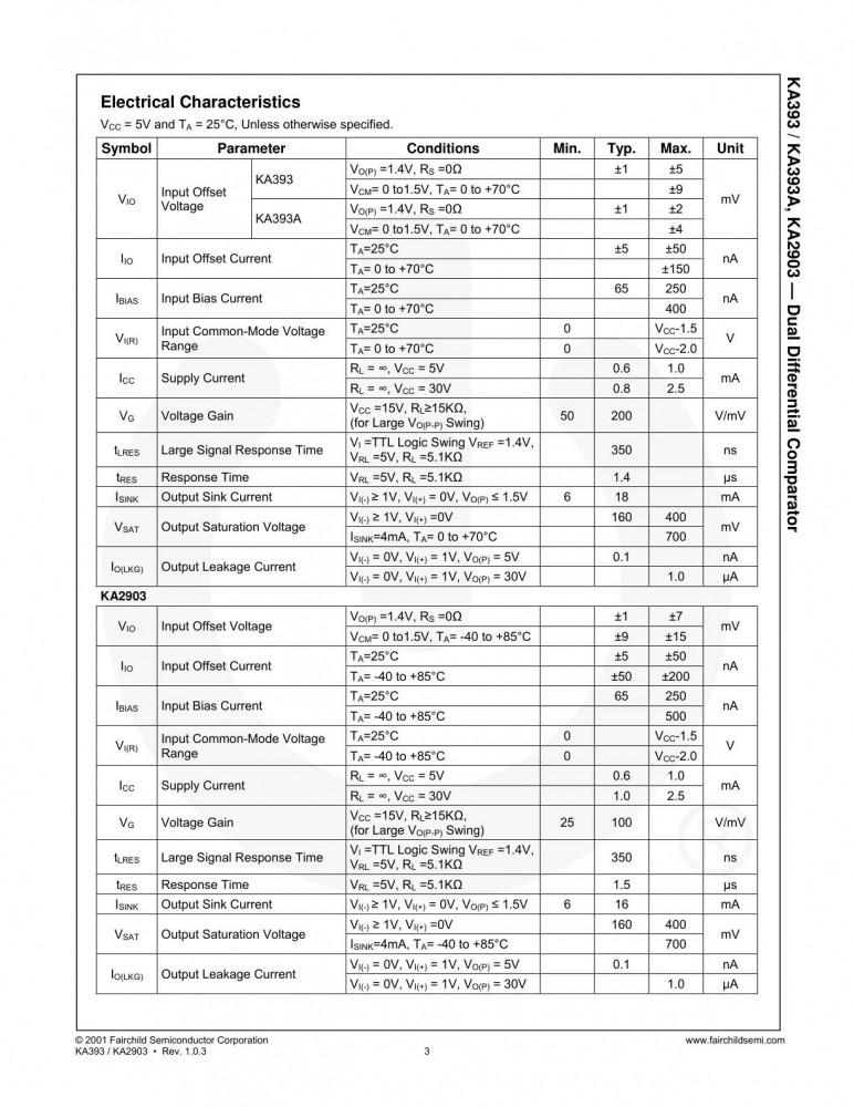 KA2903 datasheet page 4