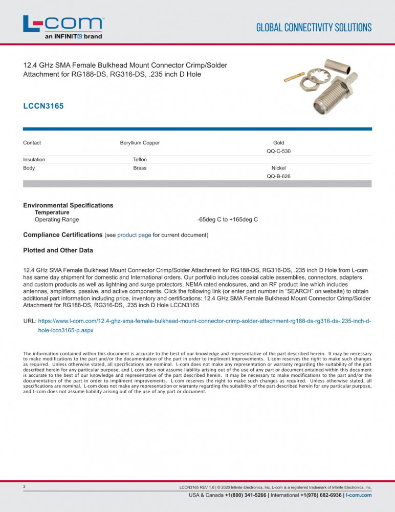 LCCN3165 product documentation page 2
